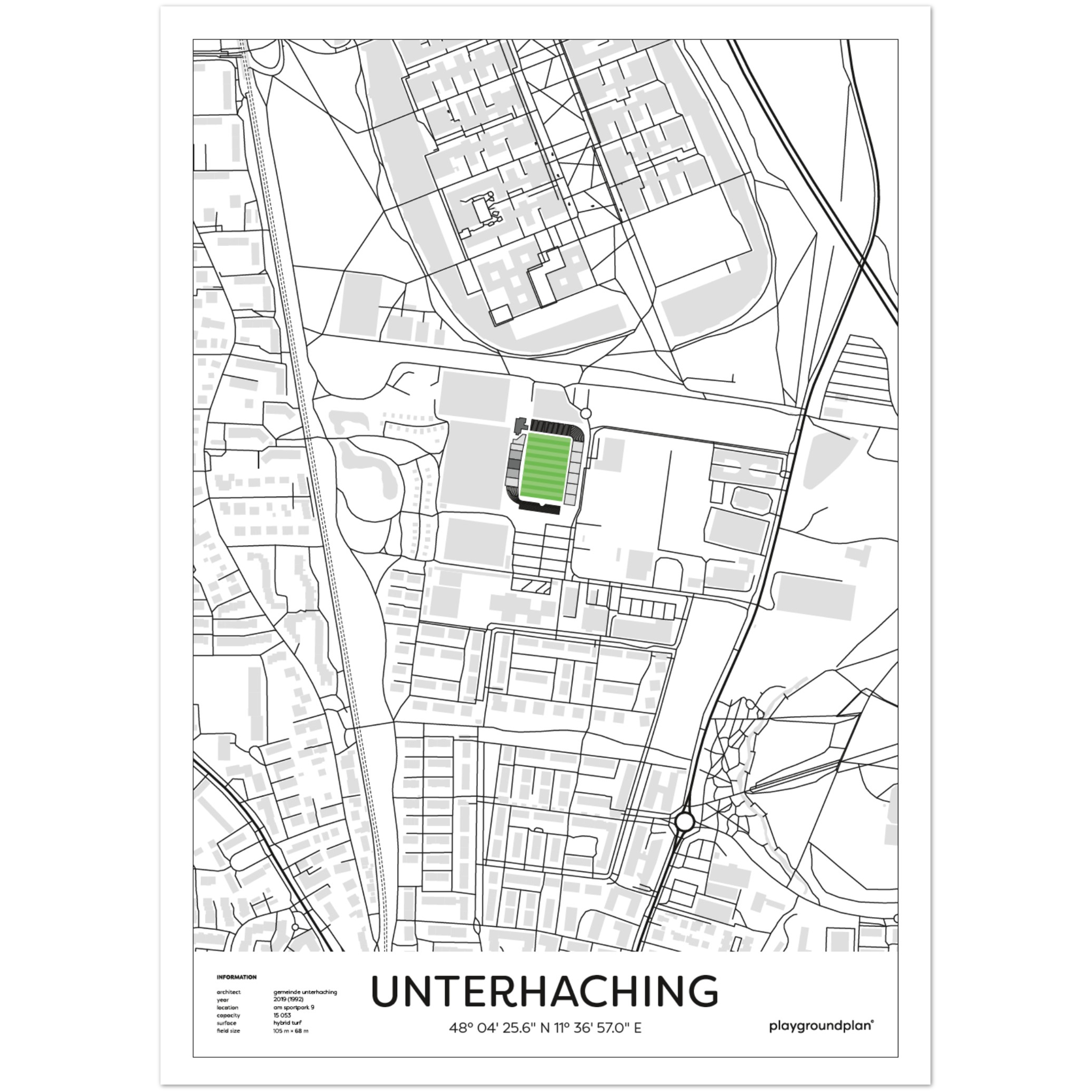 Stadion Poster Unterhaching – playgroundplan