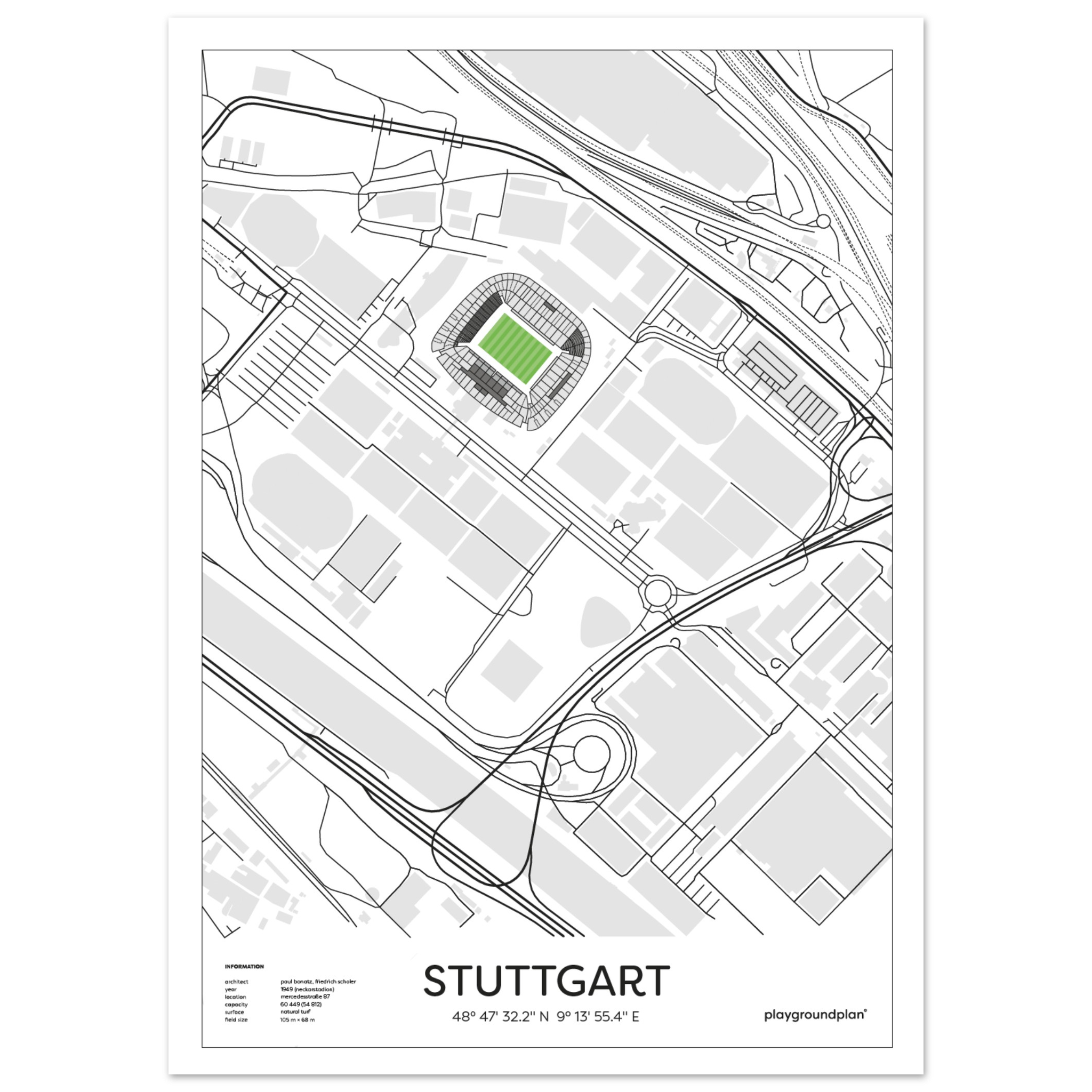 Poster Stadion Stuttgart – playgroundplan